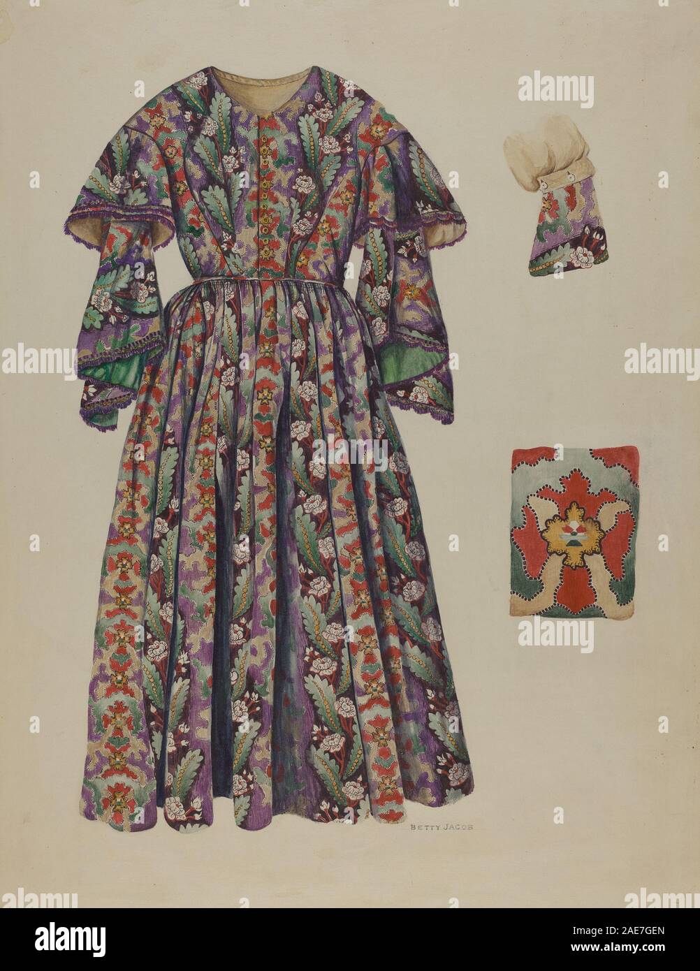 Pennsylvania German dress created between 1935 and 1942 by Betty Jacob ...
