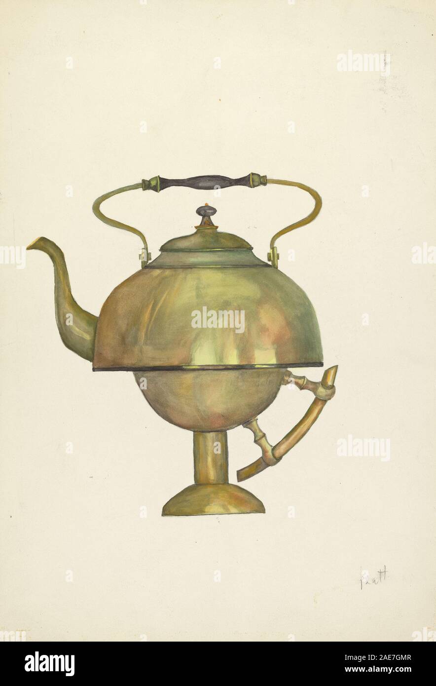 Tea Kettle; circa 1936 date Beulah Bradleigh, Tea Kettle, c 1936 Stock ...