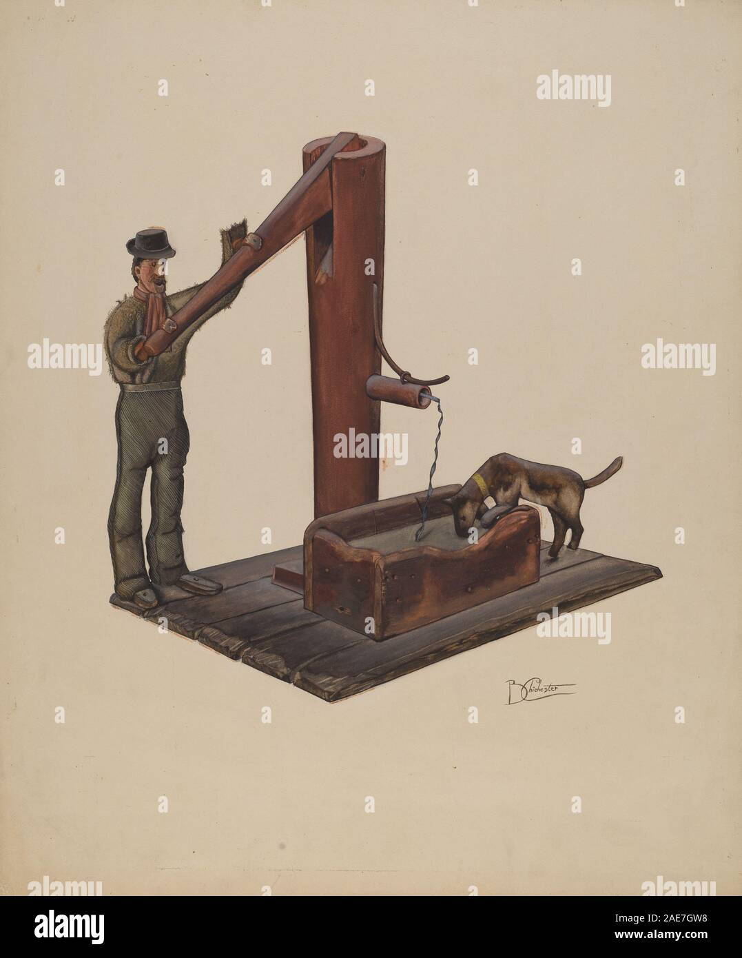 Man pumping water hi-res stock photography and images - Alamy