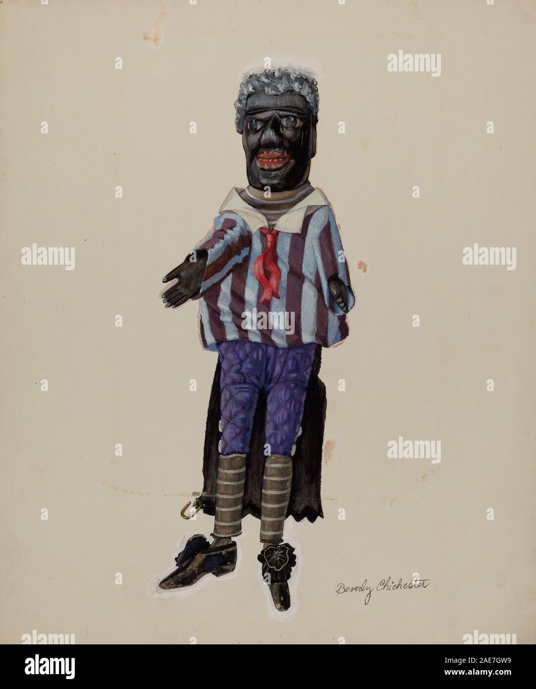 Minstrel Hand Puppet; circa 1936 date Beverly Chichester, Minstrel Hand ...