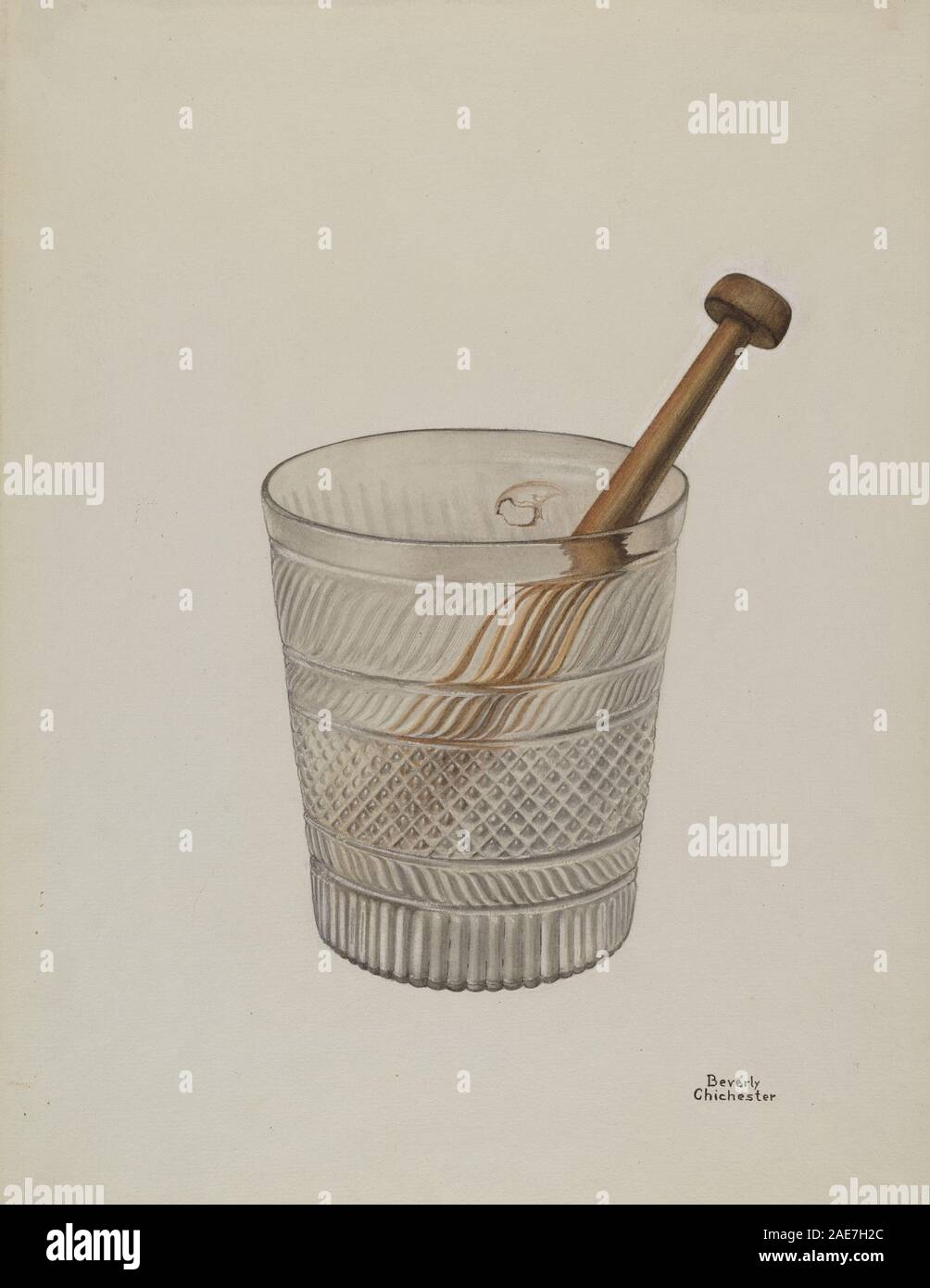 This toddy glass, created between 1935 and 1942 by Beverly Chichester ...