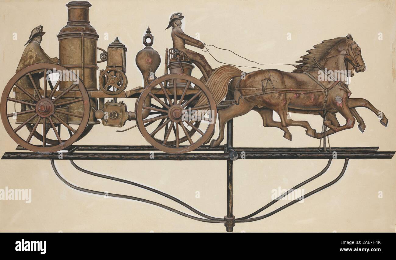 Weather Vane: Model Fire Engine; c. 1937 Beverly Chichester, Weather ...