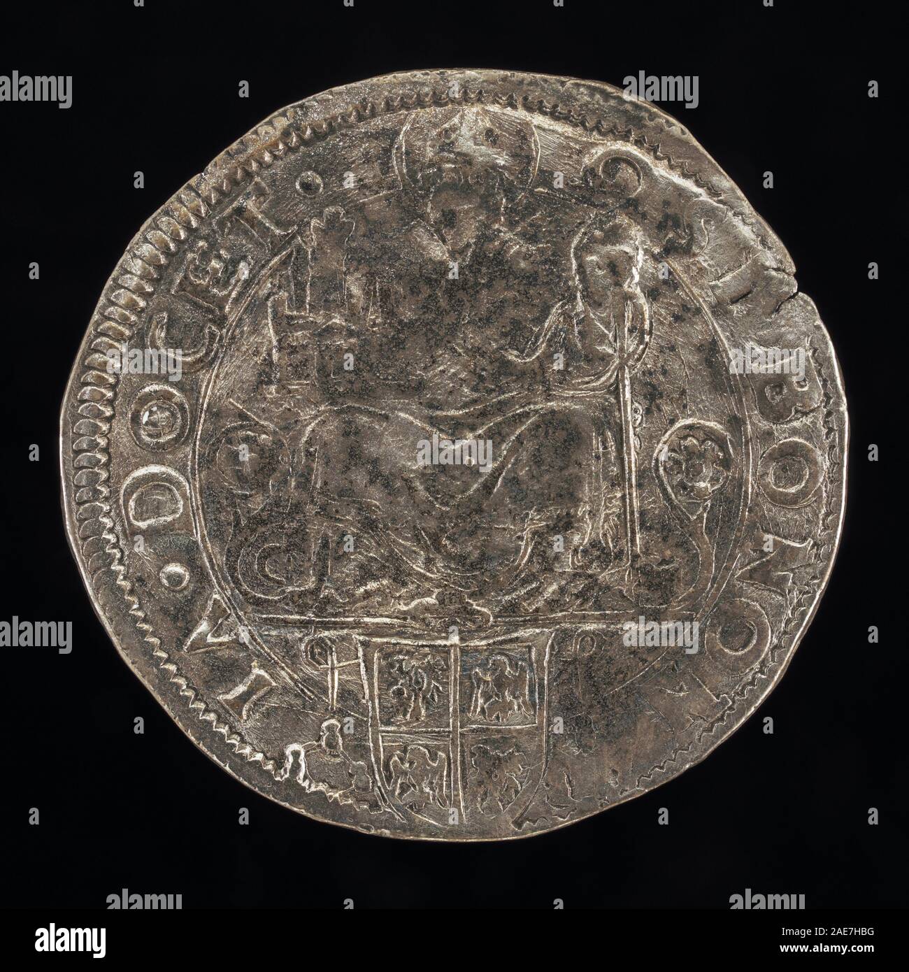 Saint Petronius Enthroned above Arms of Cardinal Alidosi [reverse ...