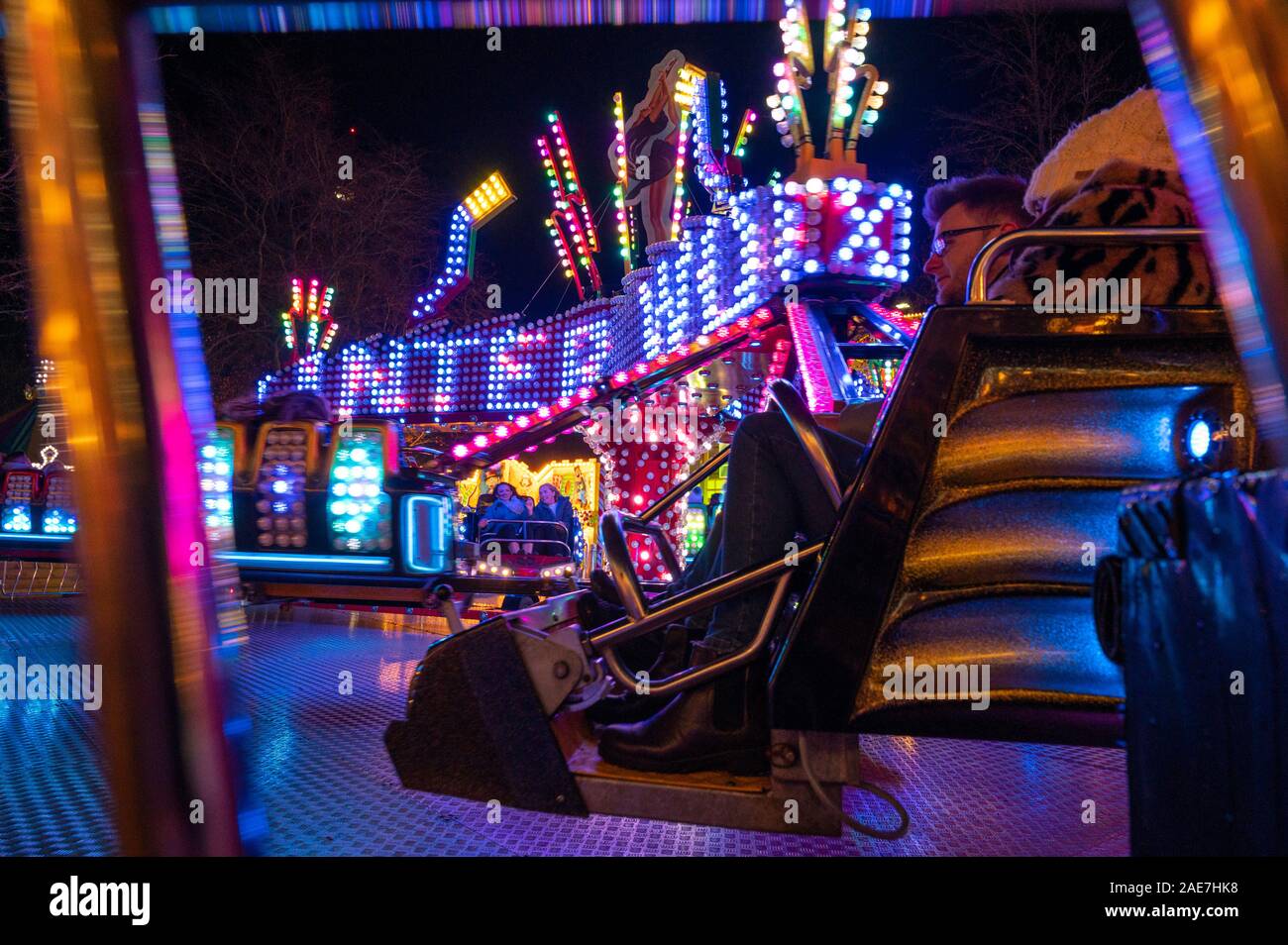 A Cold December night in Cardiff in the lead up to Christmas. Revellers ...