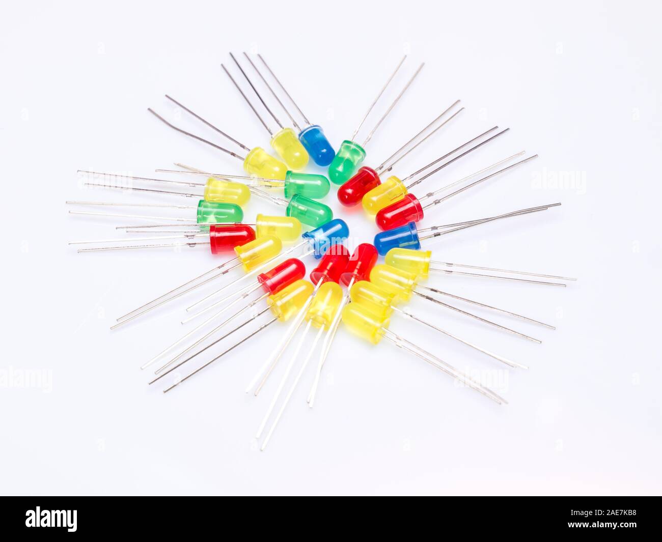 a lot of led diodes isolated in white background Stock Photo - Alamy
