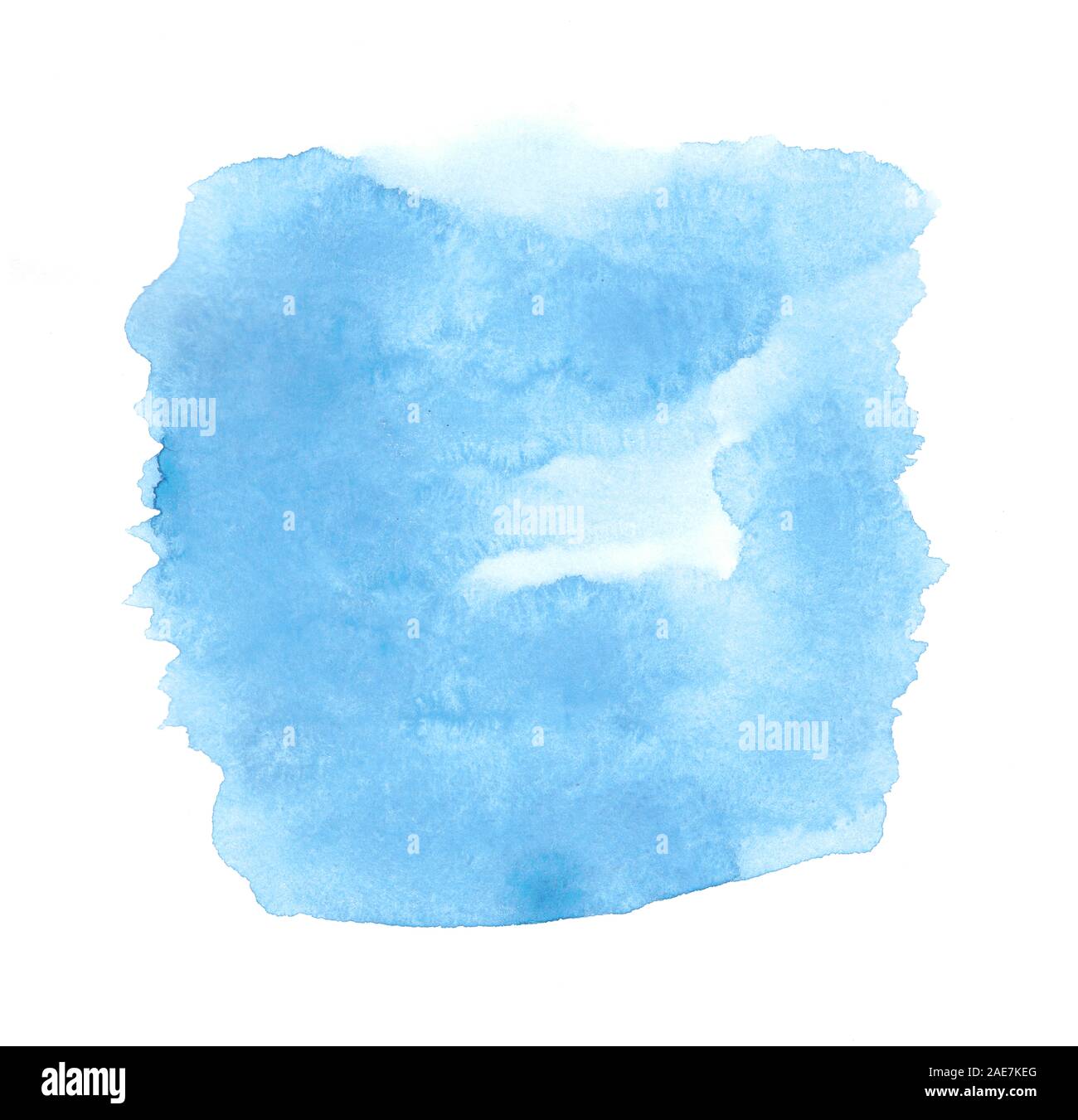 Square blue watercolor spot as background for design and text Stock ...