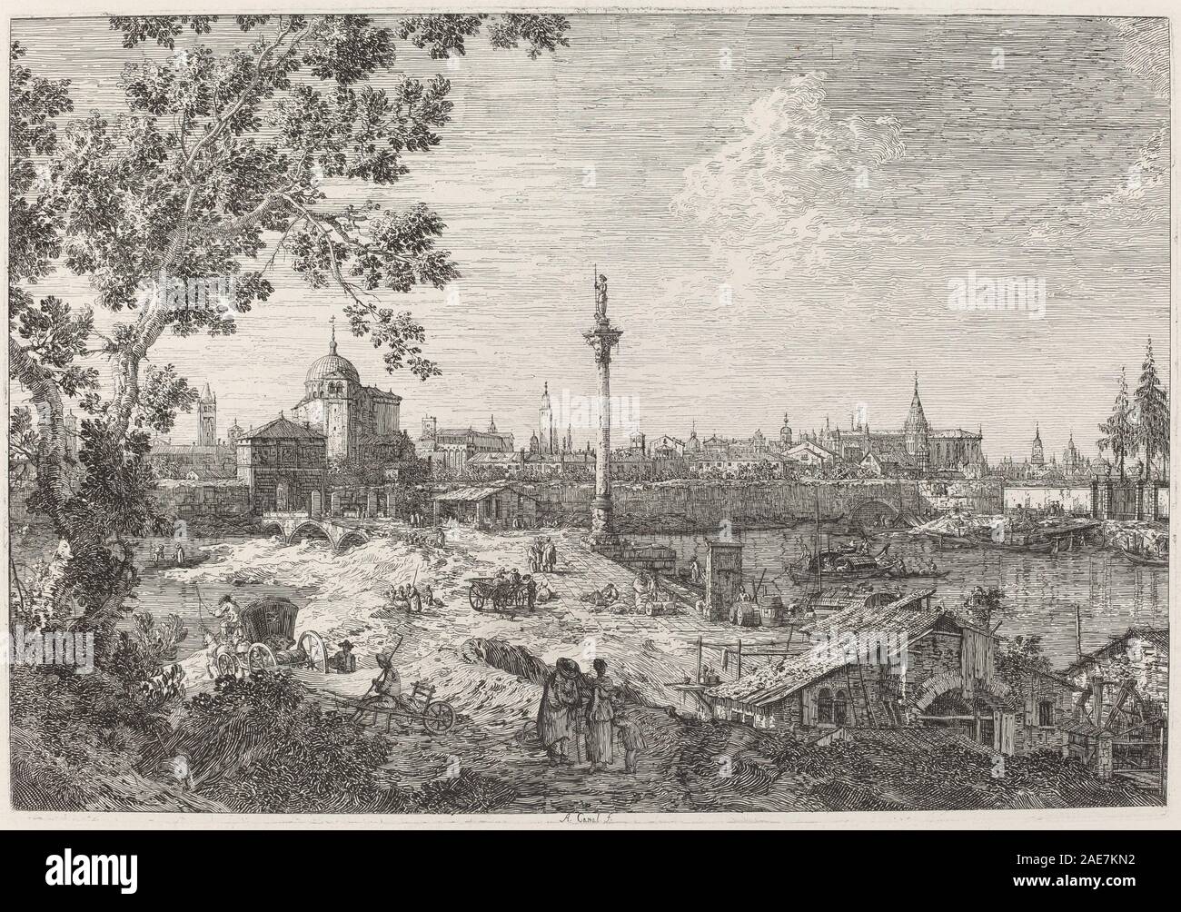 Imaginary View of Padua; c. 1735/1746 Canaletto, Imaginary View of ...