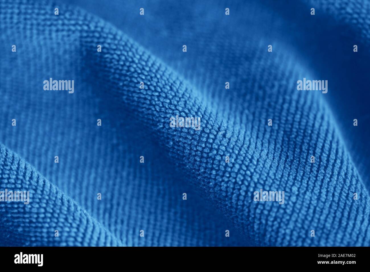 Soft velvet texture. Trendy blue color. The concept of femininity, home ...