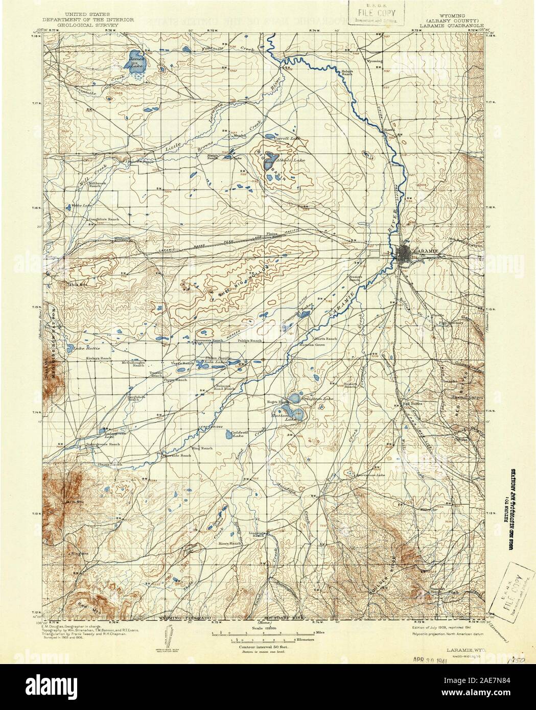 Map of laramie hi-res stock photography and images - Alamy