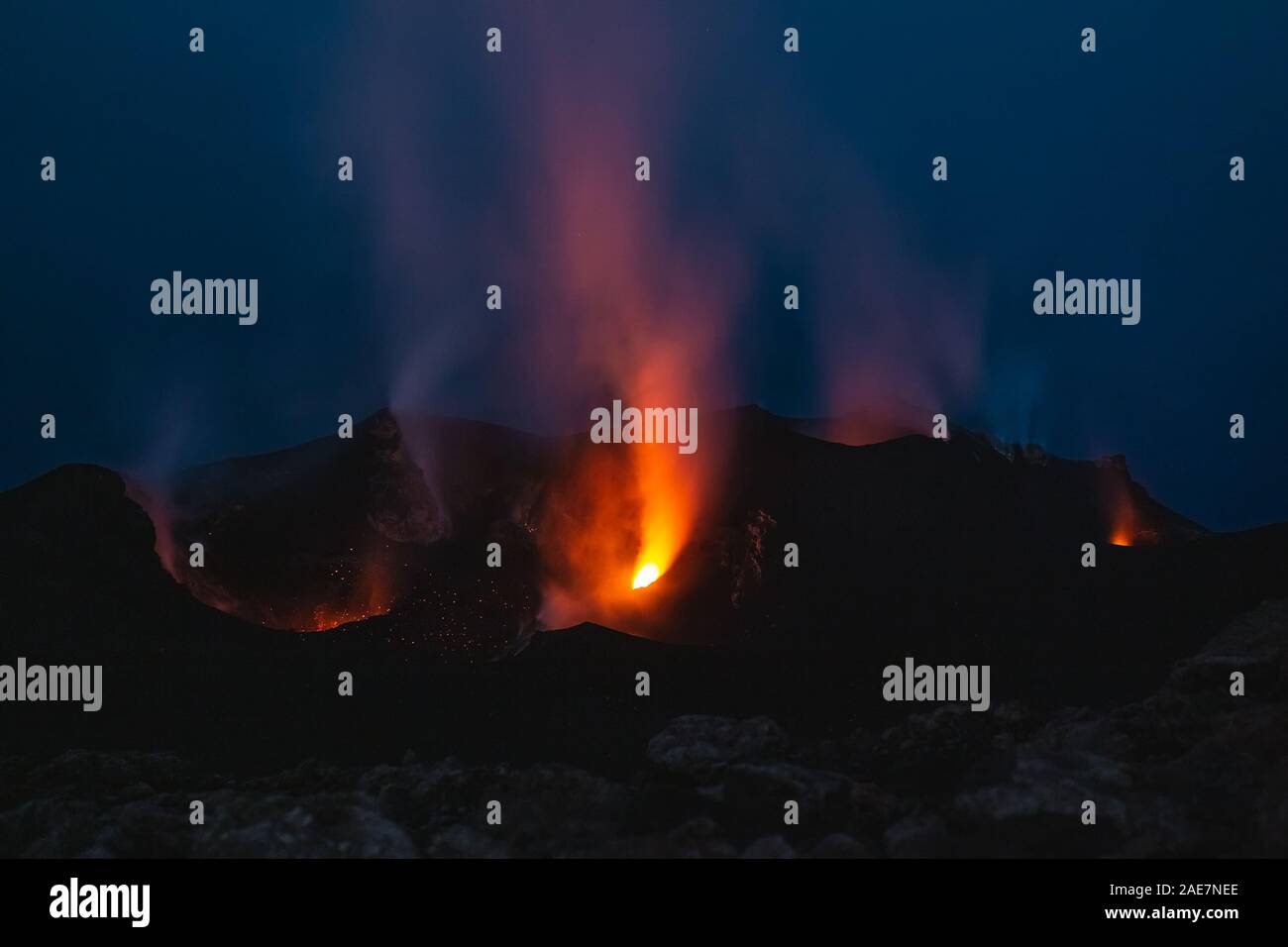 Stromboli eruption lava tourist hi-res stock photography and images - Alamy