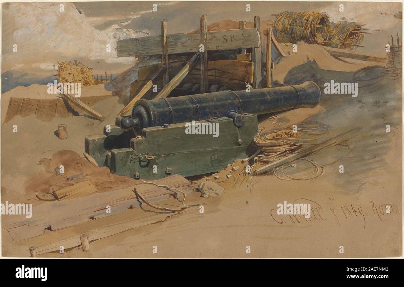 Historical cannon painting hi-res stock photography and images - Alamy