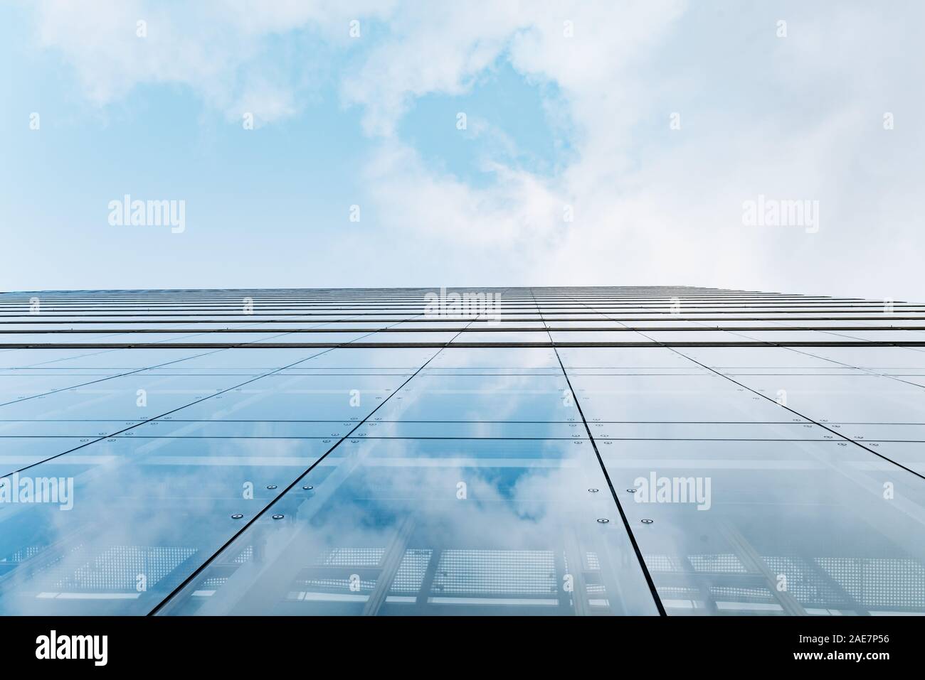 Skyscrapers against blue sky. Beautiful skyscrapers against the sky ...