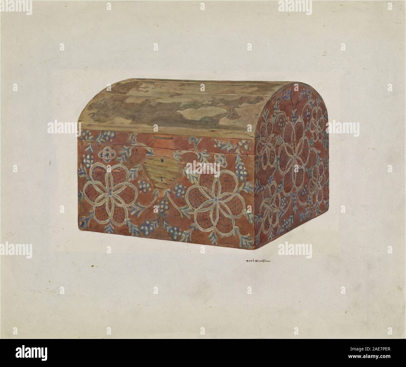 Pa. German Chest; circa 1940 date Carl Strehlau, Pa German Chest, c ...