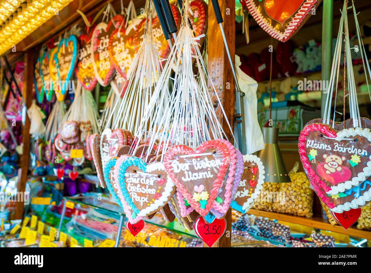 Traditional Gingerbread heart cookie in Germany Stock Photo - Alamy