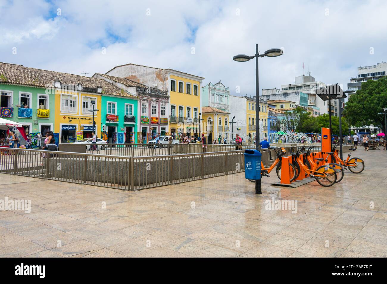 Salvador, Brazil - Circa September 2019: A view of Praca da Se (Se ...