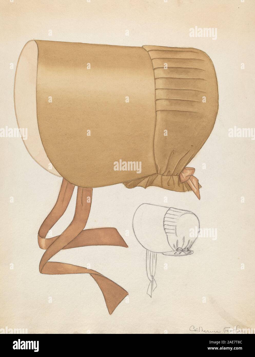 Quaker Bonnet; circa 1937 date Catherine Fowler, Quaker Bonnet, c 1937 ...