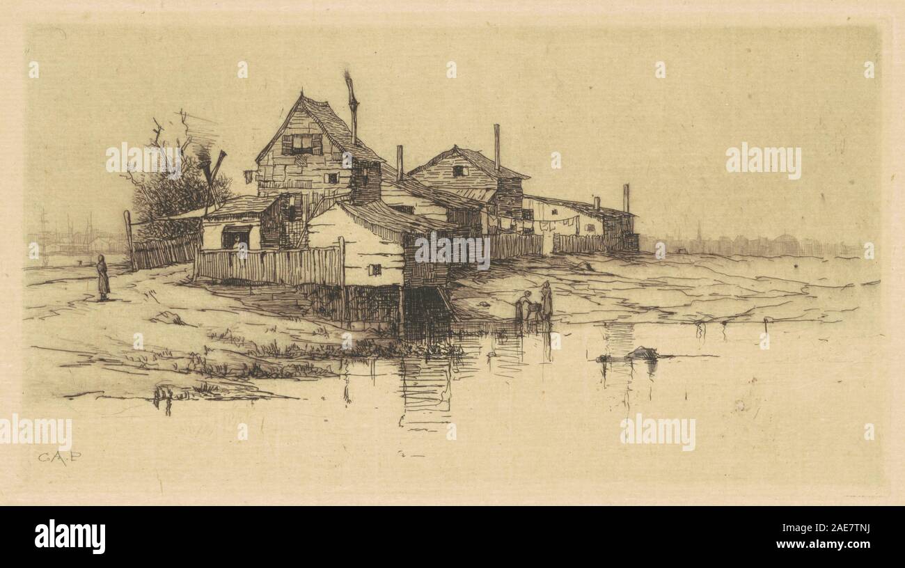 Shanties on the Harlem; between 1881 and 1882 date Charles A Platt ...