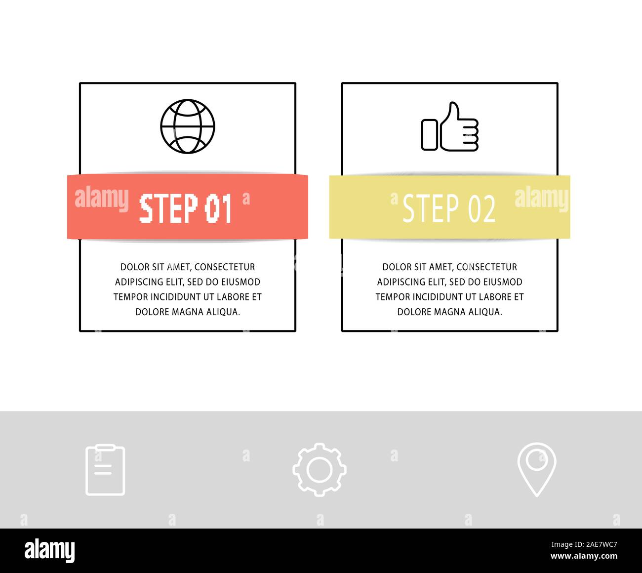 Vector infographic flat template. Rectangles for two diagrams, graph ...
