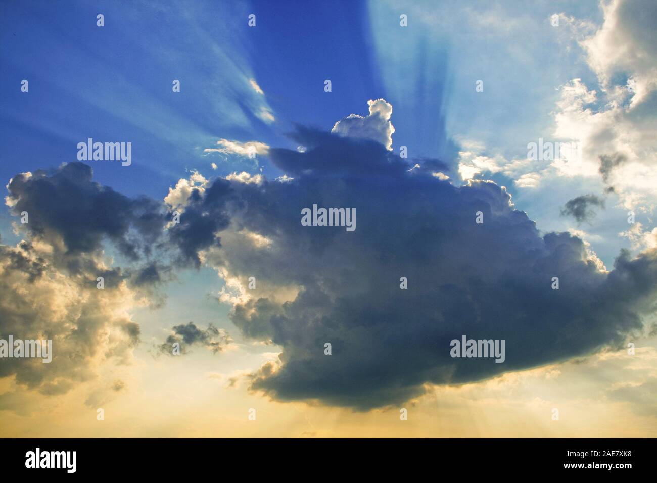 Cloud and sky with special light effect Stock Photo - Alamy