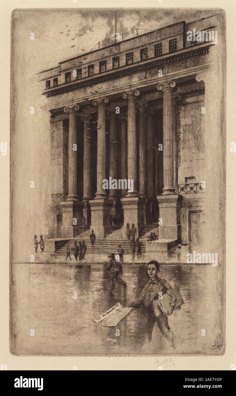 Porch, Old Custom House, Wall Street; 1905date Charles Frederick ...