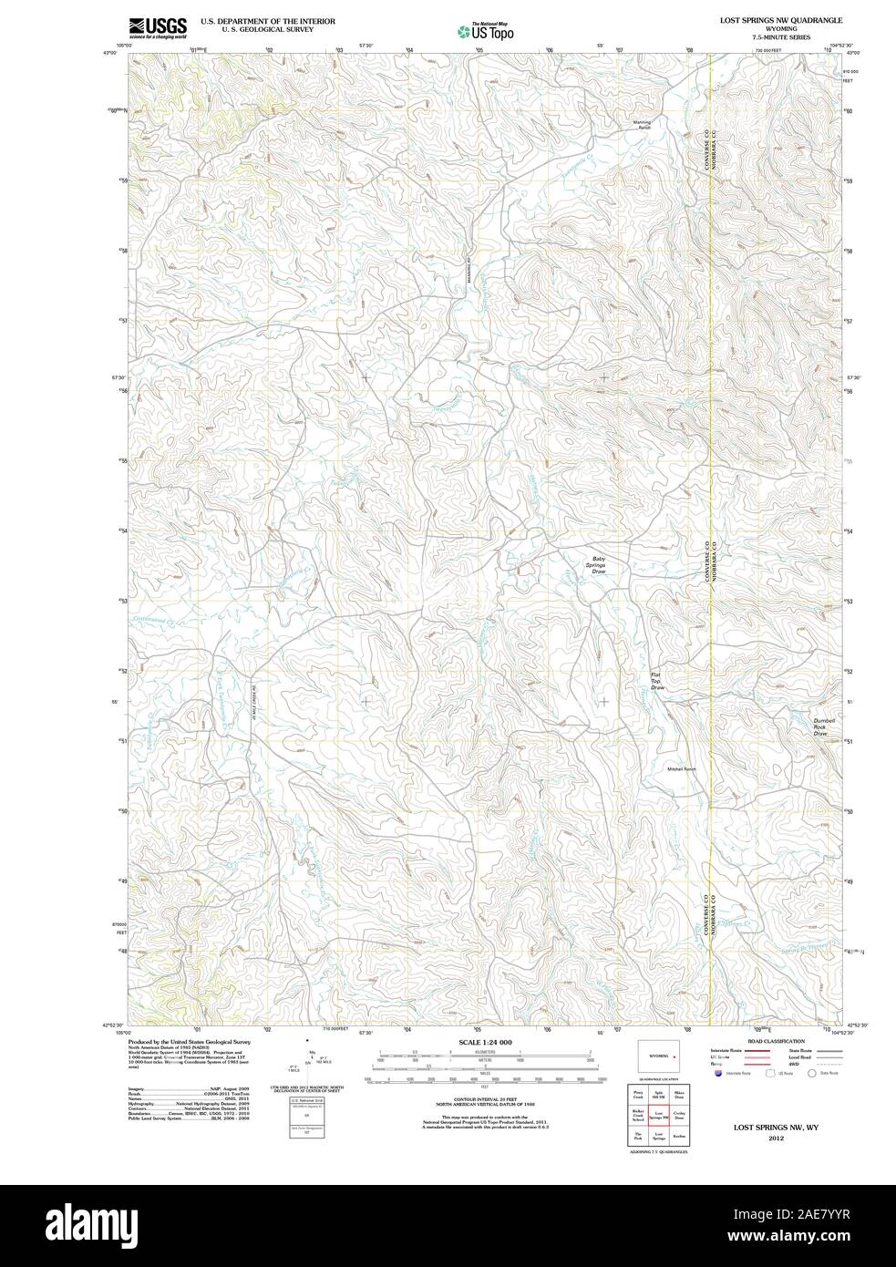 Map of lost springs hi-res stock photography and images - Alamy