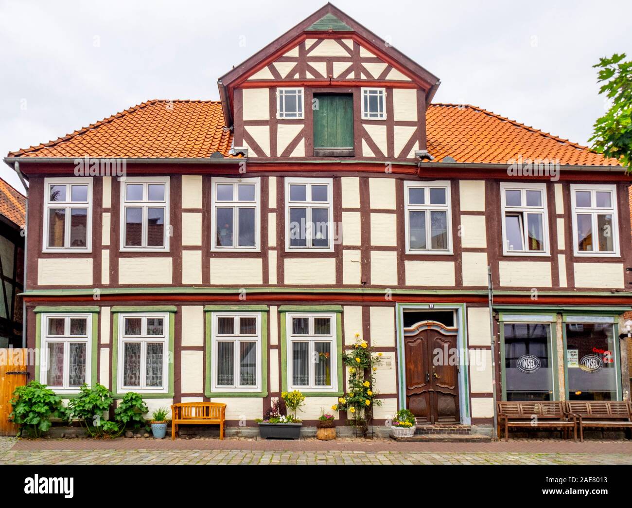 Architecture bench german half timber hi-res stock photography and ...