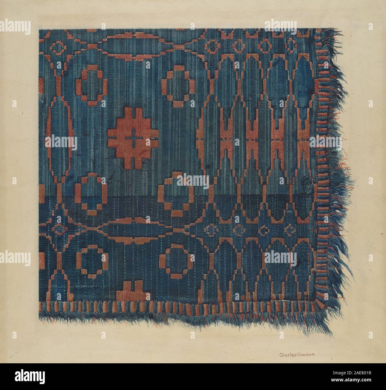 Coverlet; circa 1938 date Charles Goodwin, Coverlet, c 1938 Stock Photo ...