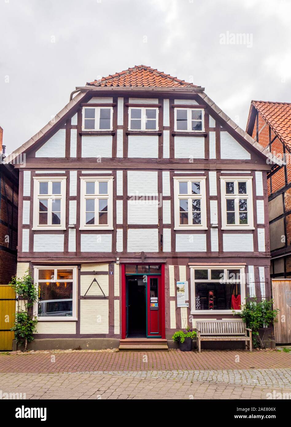 Traditional timber frame building in Hitzacker Lower Saxony Germany ...