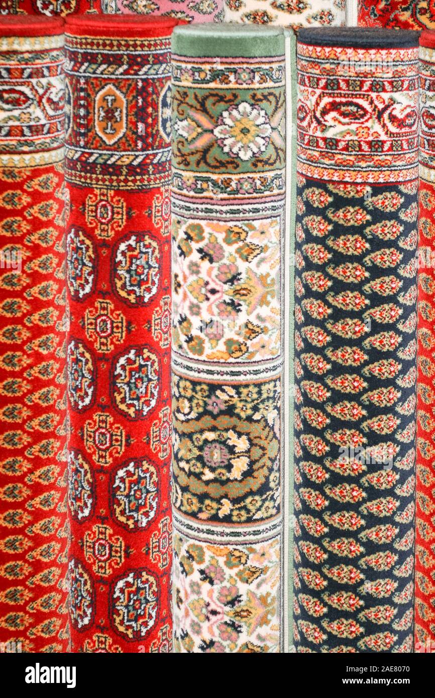 Traditional Persian carpets made from natural wool Stock Photo - Alamy