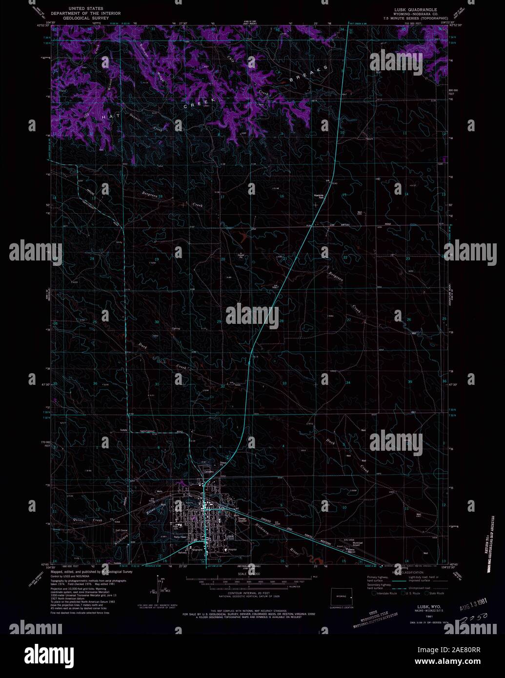 Map of lusk hi-res stock photography and images - Alamy