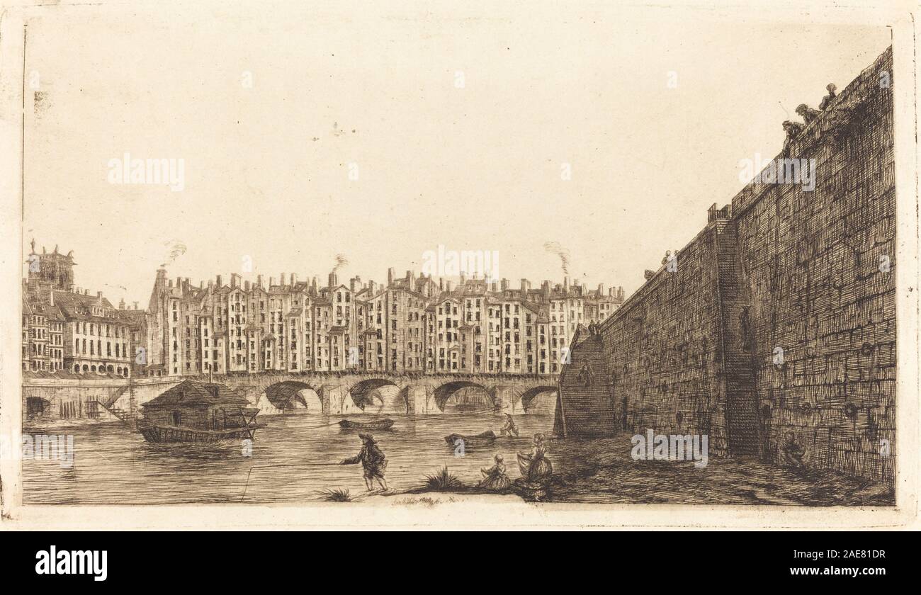 An 1855 etching by Charles Meryon after Victor Jean Nicolle showing Le ...