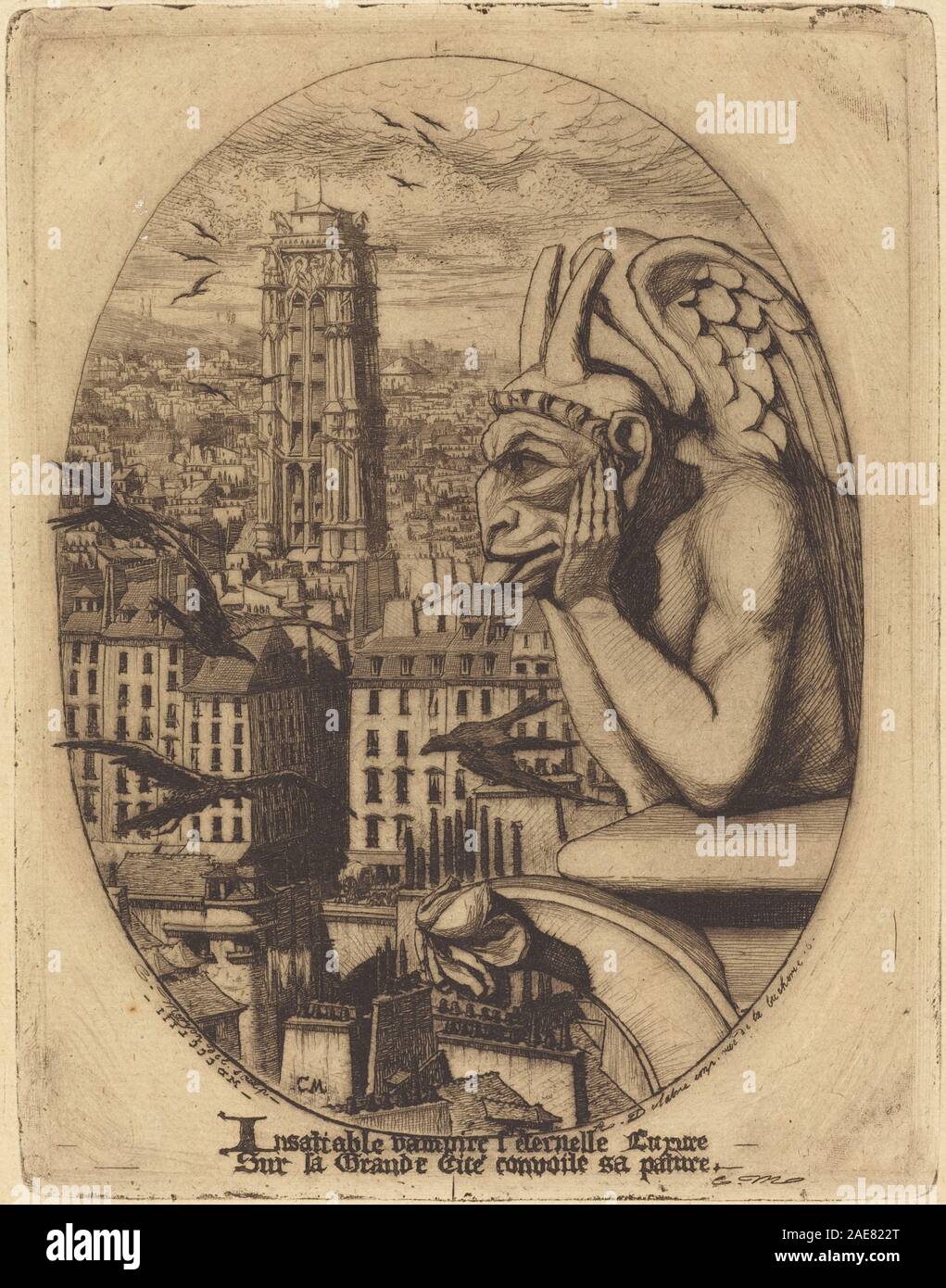 Le Stryge (The Vampire), created in 1853 by Charles Meryon, is a French ...