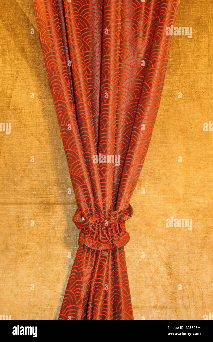 Red drapery made from finest velvet fabrics Stock Photo - Alamy