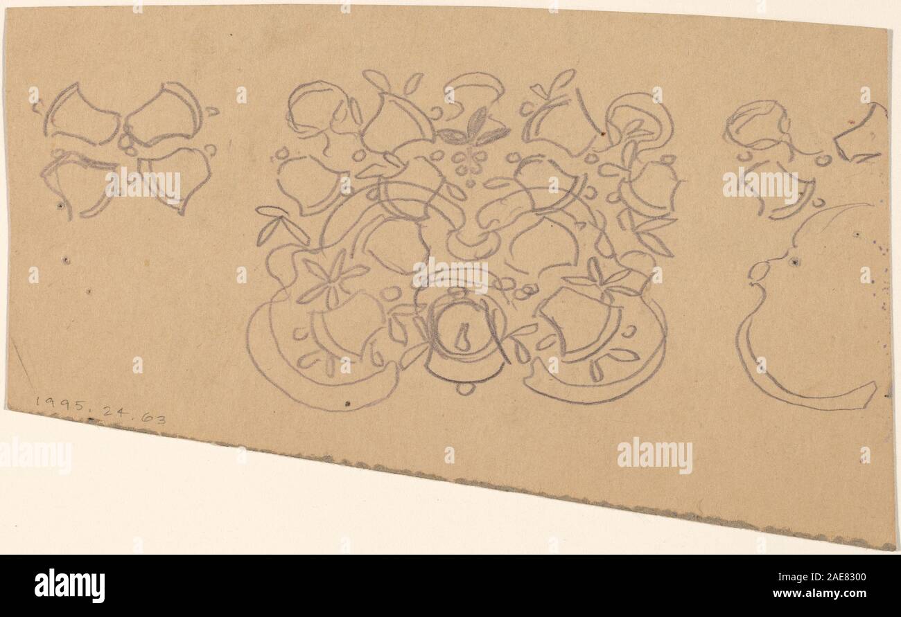 Study for a Border Design [verso]; 1890/1897 Charles Sprague Pearce, Study for a Border Design ...