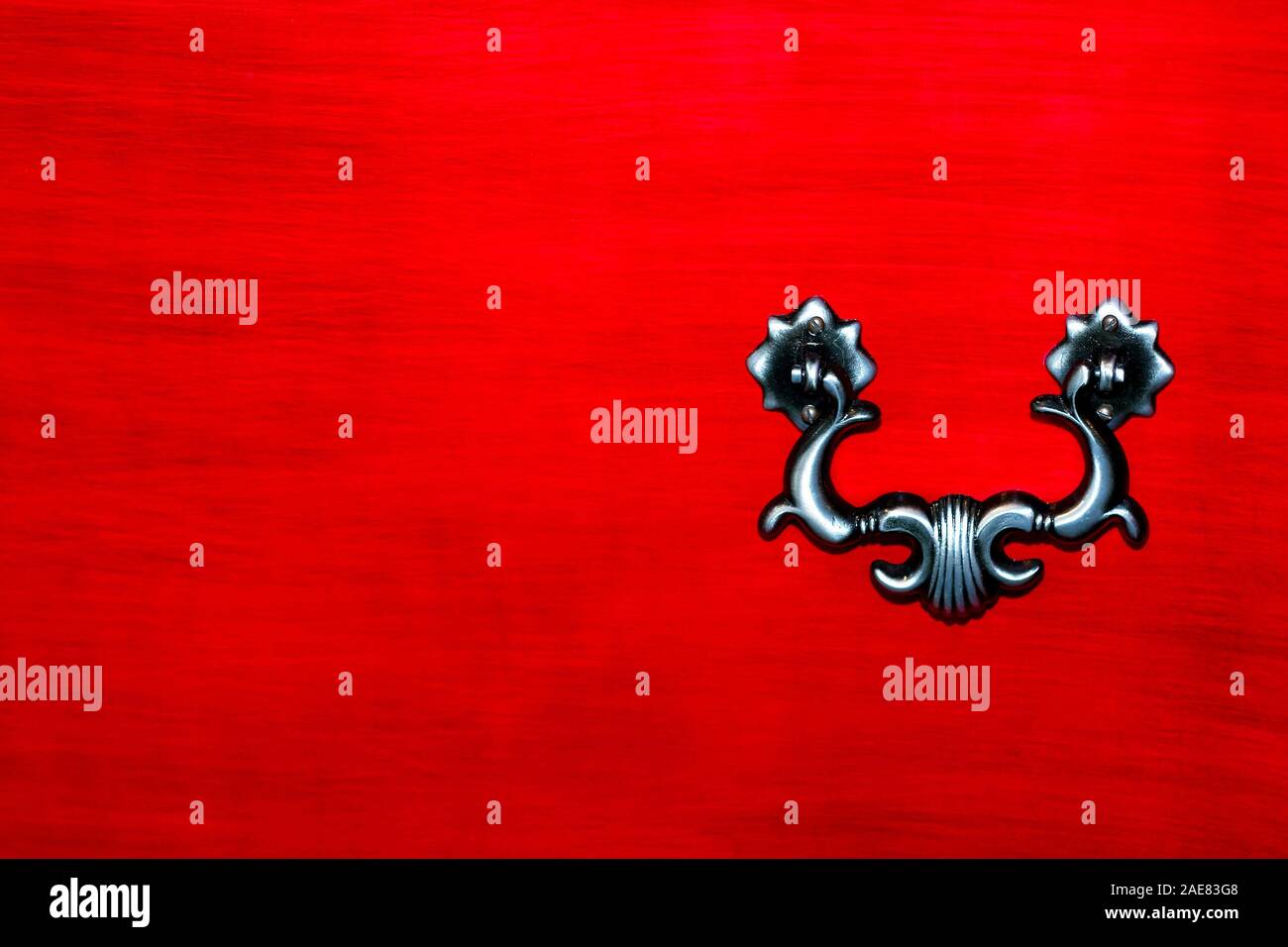 Red drawer with handle in classic style Stock Photo - Alamy