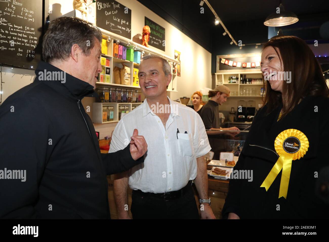 Actor Hugh Grant canvassing in Walton -on-Thames in the Esher & Walton ...