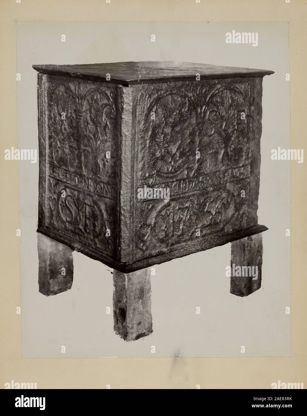 Pa. German Jamb Stove (Five Plate); circa 1936 date Charles Von Urban ...