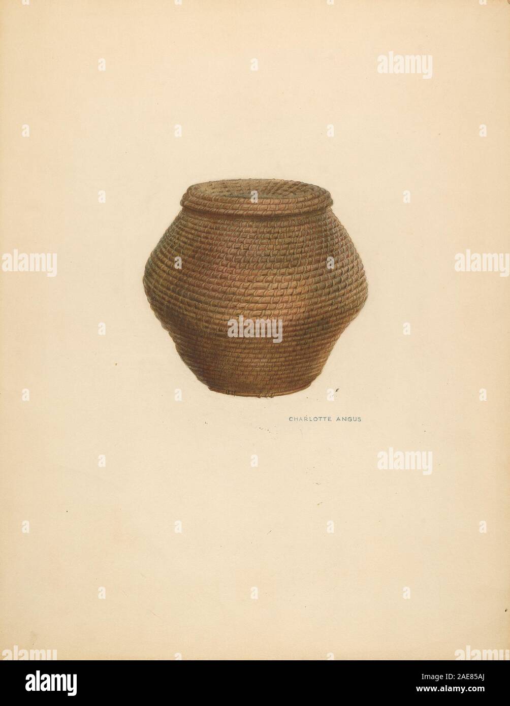 Bee Basket and Cover; circa 1938 date Charlotte Angus, Bee Basket and ...