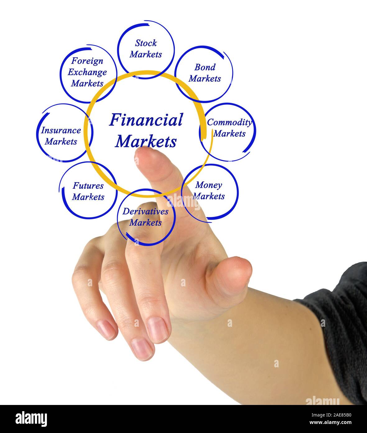 Diagram of financial markets Stock Photo - Alamy