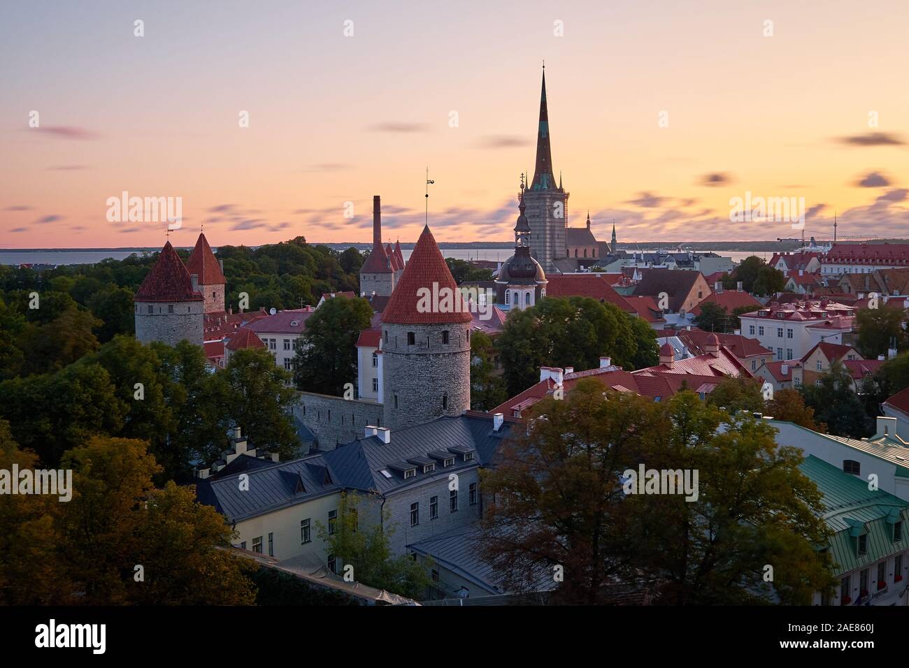 The Aerial View of Tallinn Old Town from Viewing Platform at Toompea ...