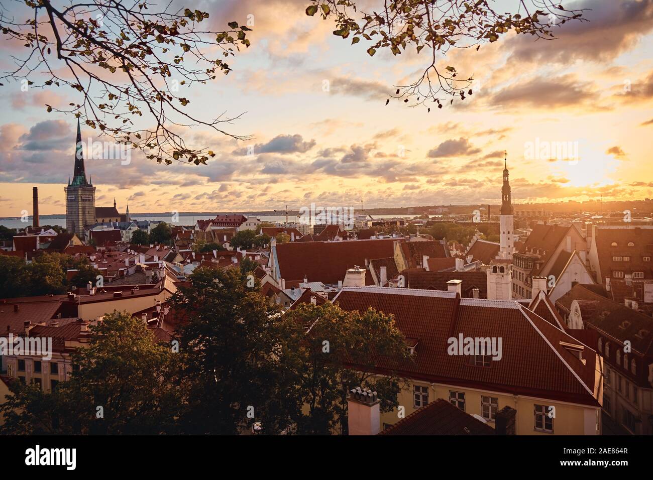 The Aerial View of Tallinn Old Town from Viewing Platform at Toompea ...