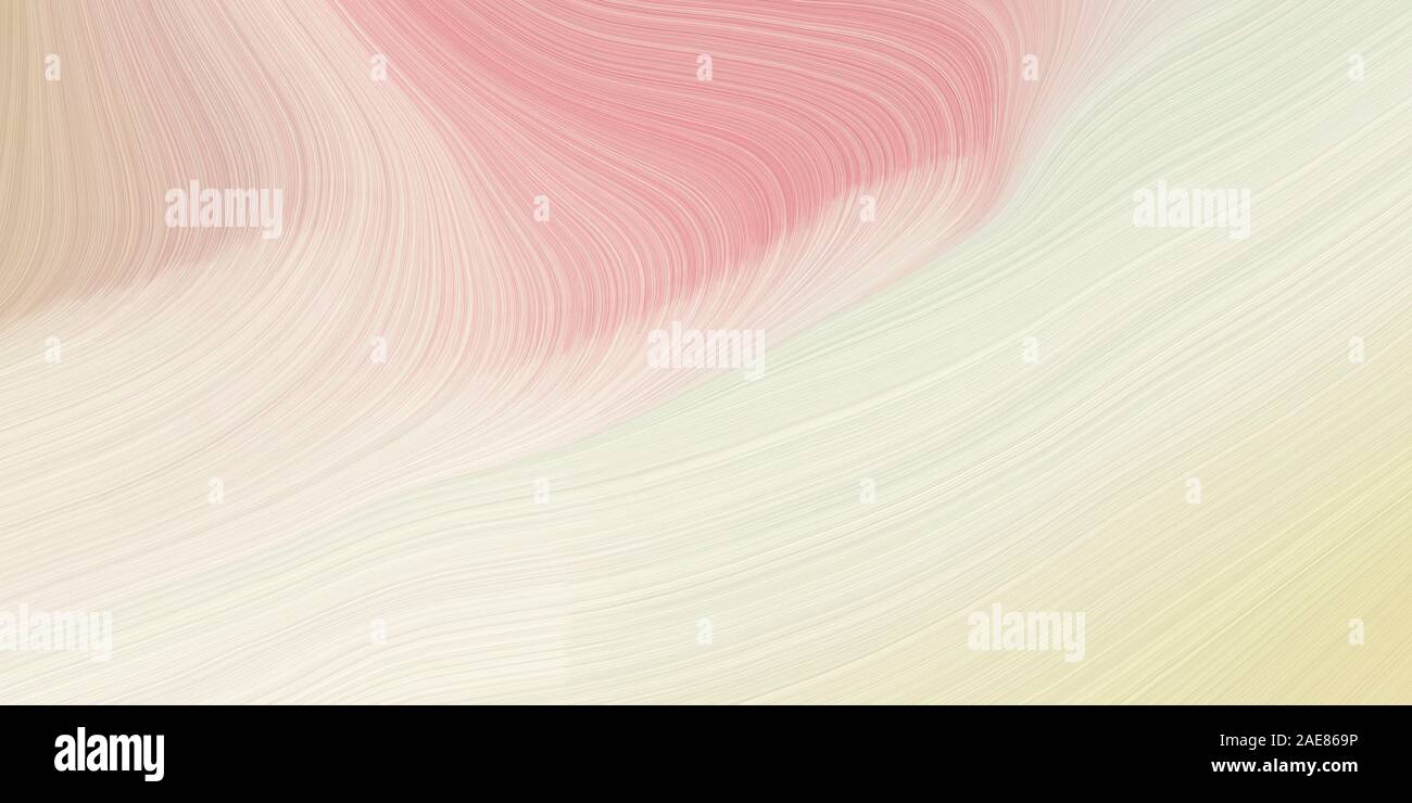 modern curvy waves background design with antique white, tan and baby ...