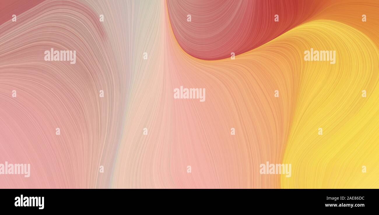 smooth swirl waves background design with tan, pastel orange and ...