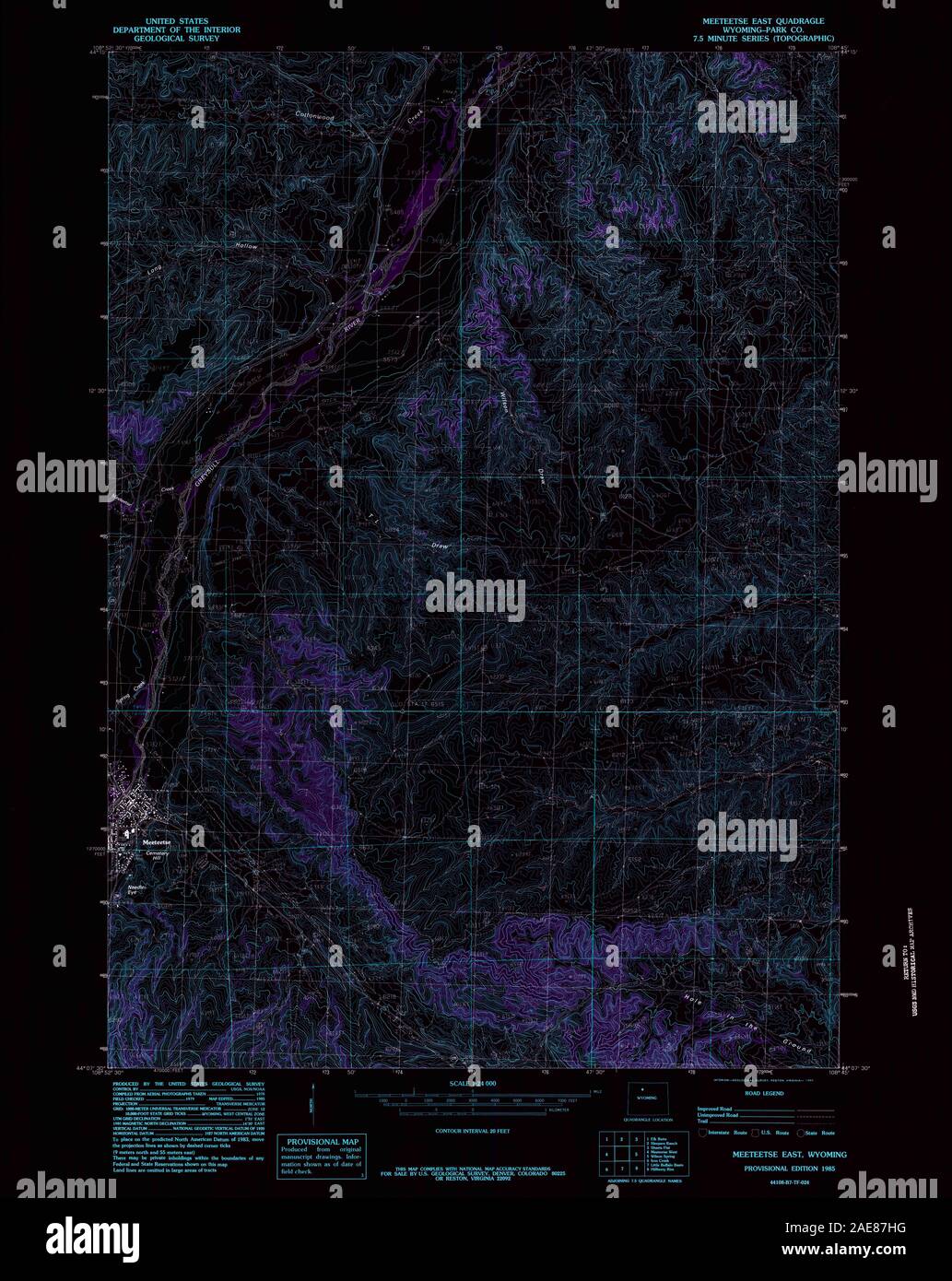 Map of meeteetse hi-res stock photography and images - Alamy