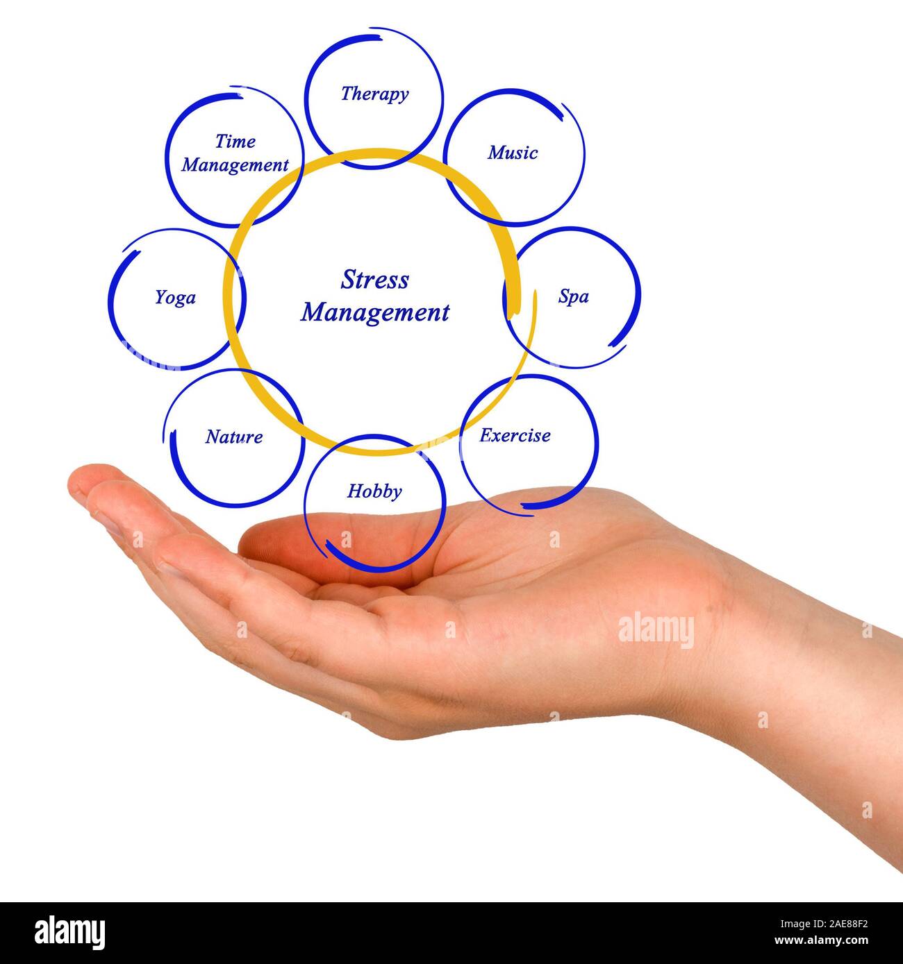 Diagram of stress management Stock Photo - Alamy