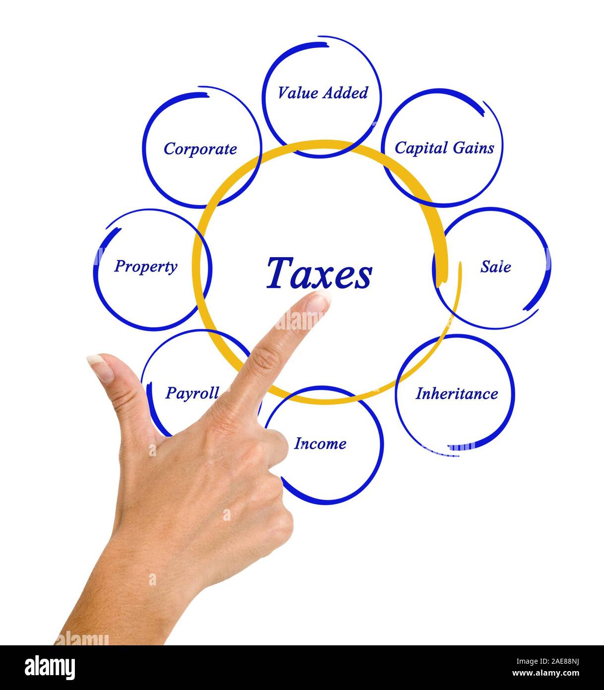 Diagram of taxes Stock Photo - Alamy