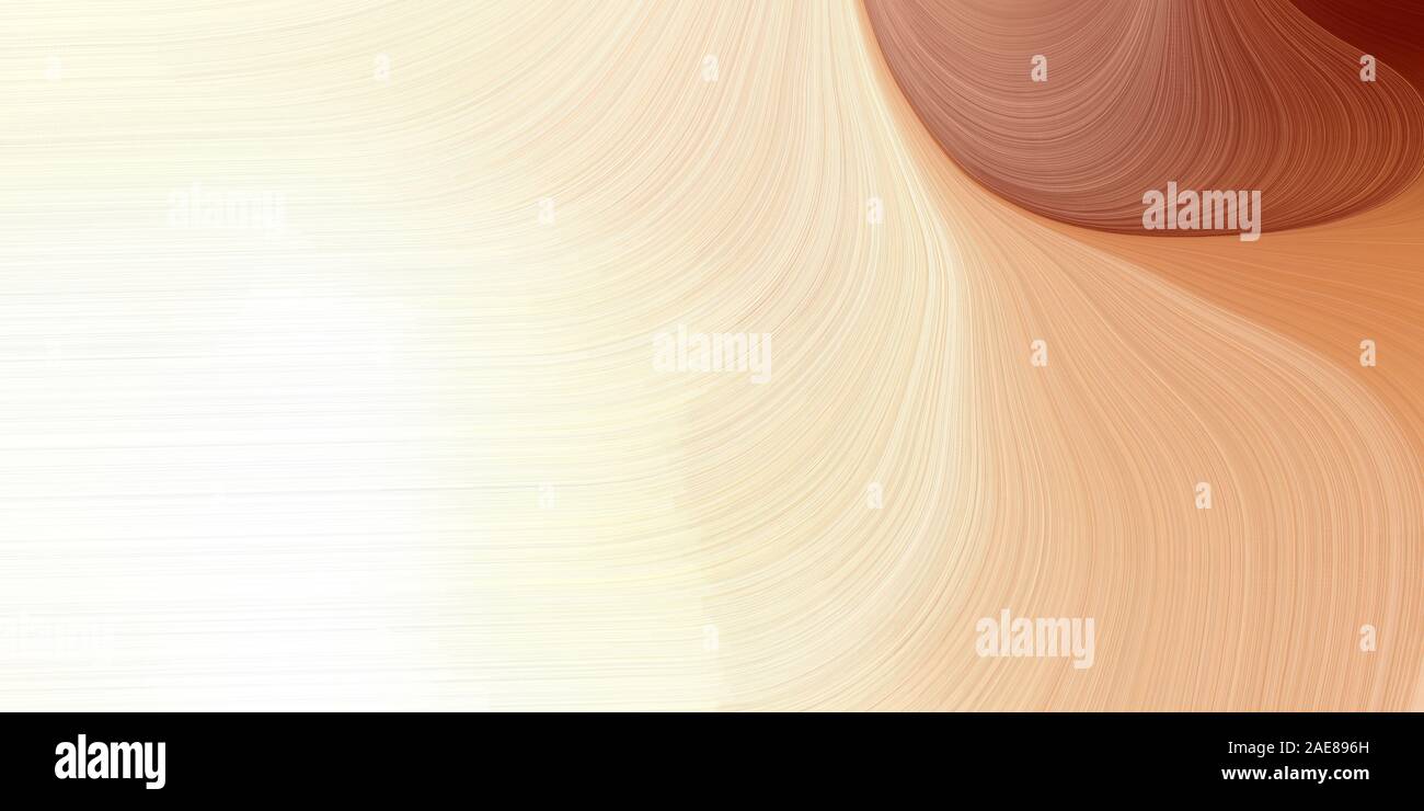 elegant curvy swirl waves background design with antique white, sienna ...