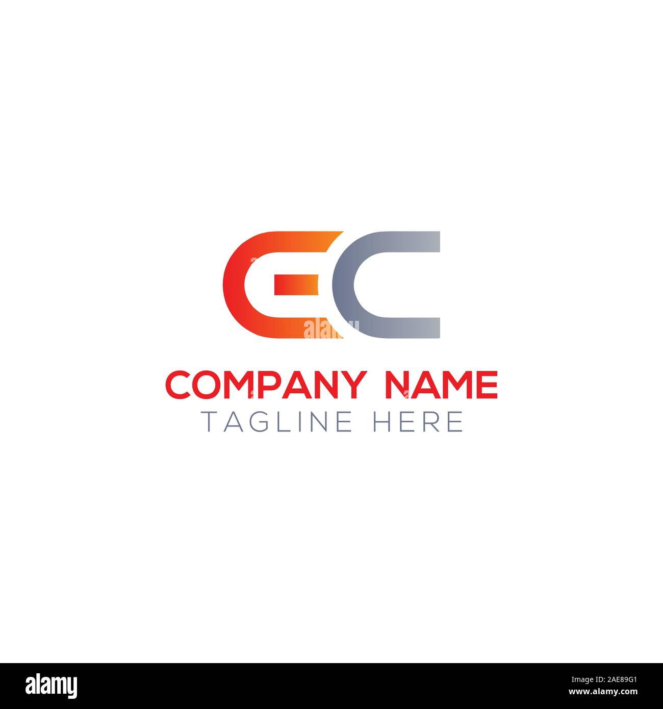 Initial Ec Letter Linked Logo Creative Letter Ec Modern Business Logo Vector Template Initial