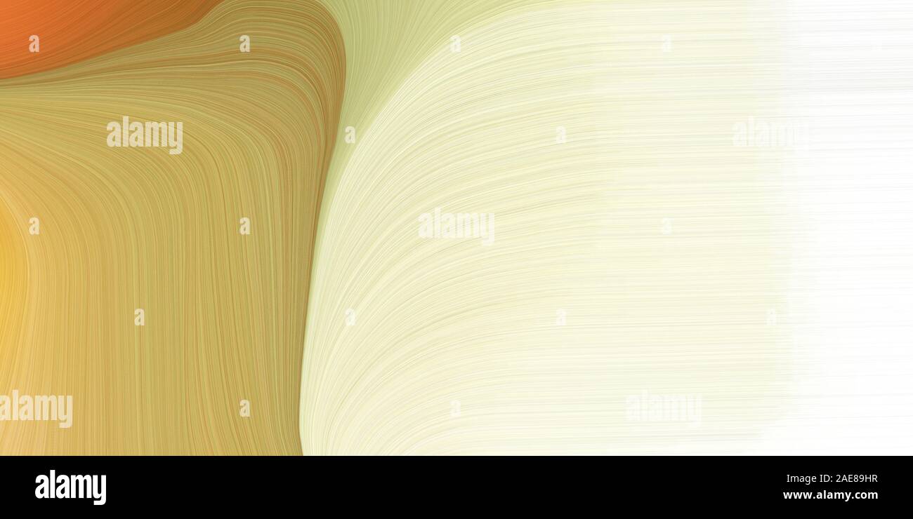 smooth swirl waves background design with dark khaki, beige and burly ...