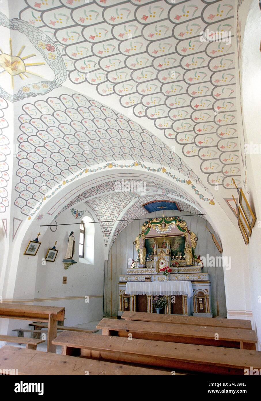 Small baroque chapel of the classified village Boudin Stock Photo - Alamy